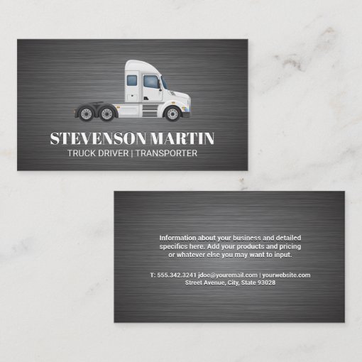 Semi Truck | Industrial | Logistics Business Card | Zazzle