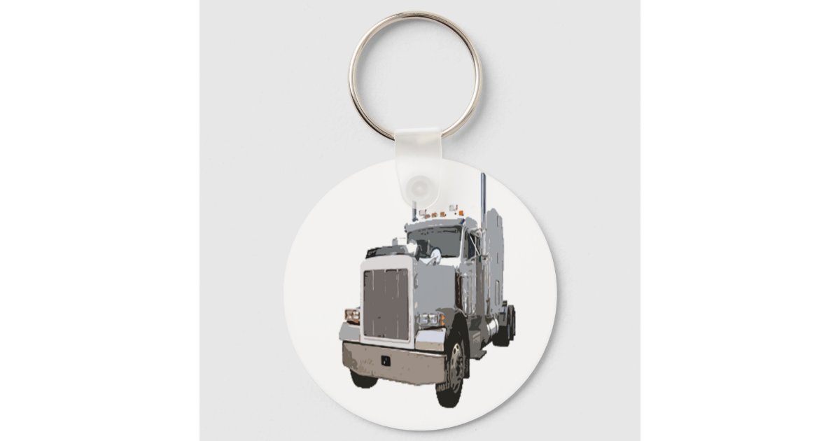 semi truck keychain | Zazzle