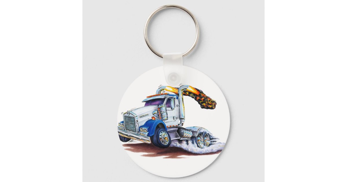 Semi Truck Keychain | Zazzle