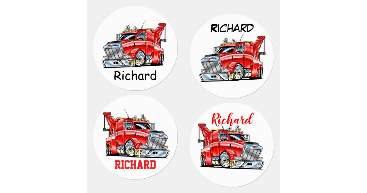 Semi Truck Labels | Zazzle