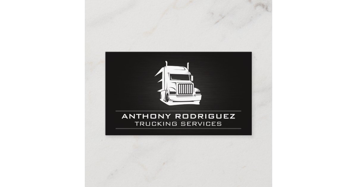 Semi Truck Logo | Freight Logistics Business Card | Zazzle