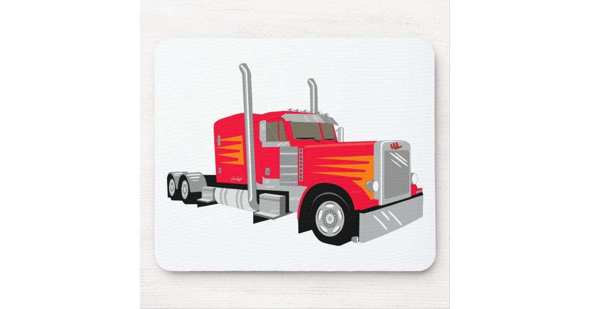 Semi Truck Mouse Pad | Zazzle
