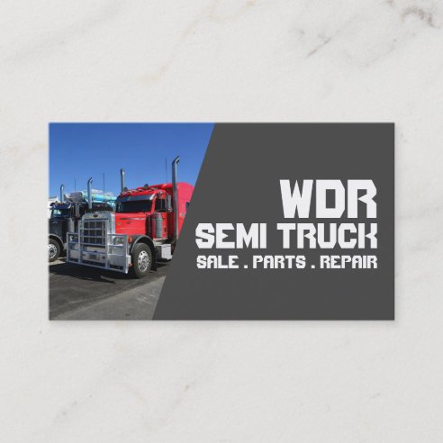 Semi Truck Business Cards - Business Card Printing | Zazzle