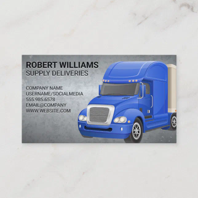 Semi Truck | Trailer Haul | Logistics Appointment Card | Zazzle