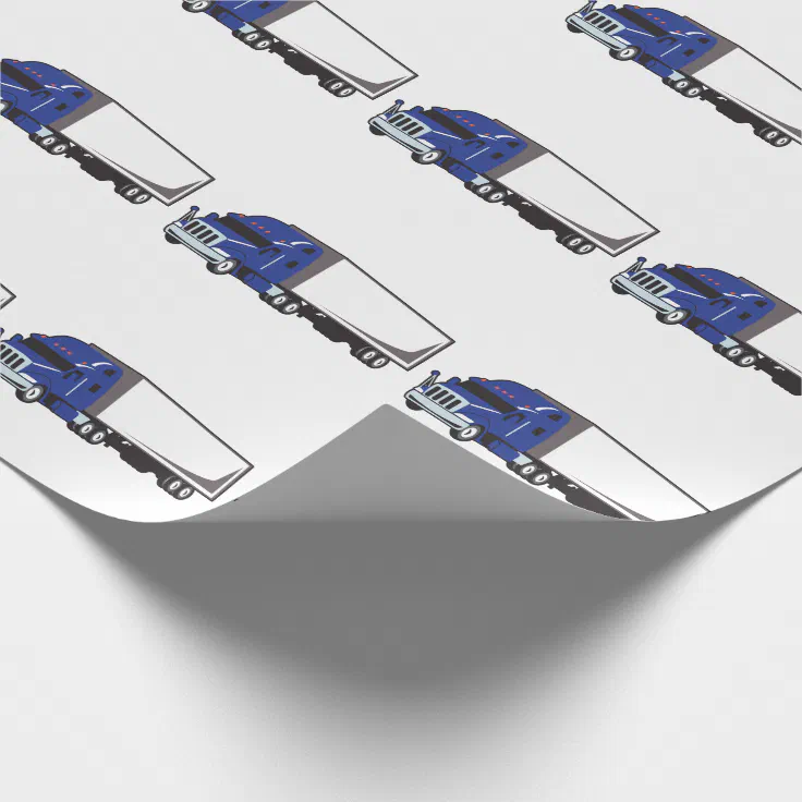 Semi Truck Wrapping Paper | Zazzle