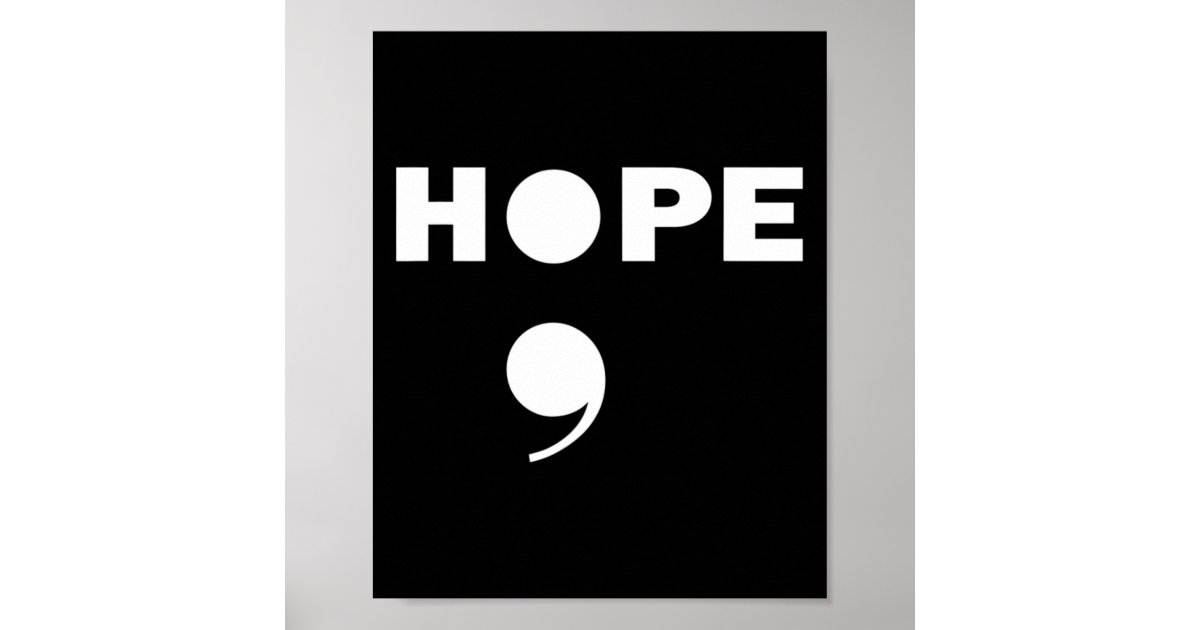 Semicolon Suicide Awareness For A Mental Supporter Poster | Zazzle