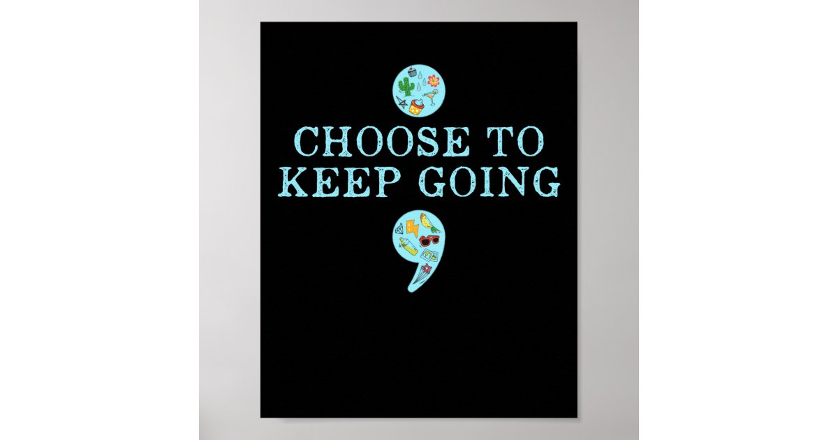 Semicolon Suicide Prevention Awareness Poster | Zazzle