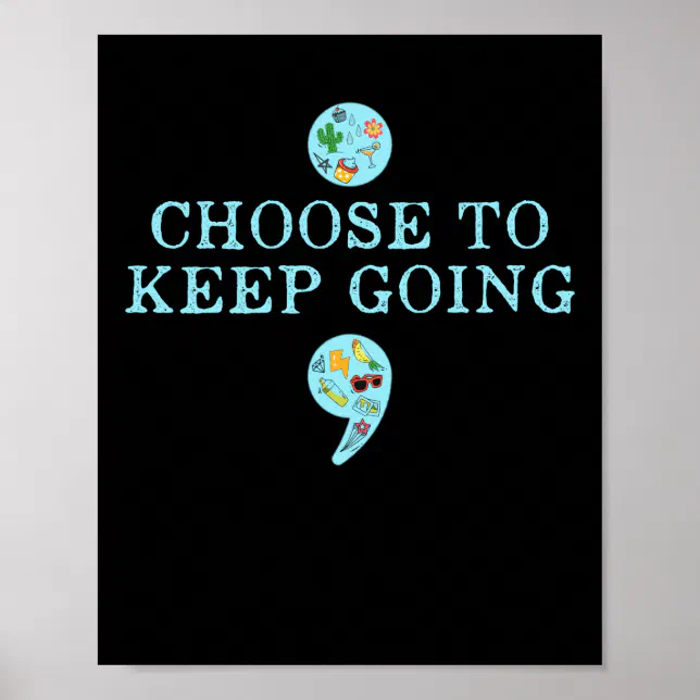 Semicolon Suicide Prevention Awareness Poster | Zazzle