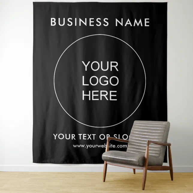 Seminar Event Party Company Logo Business Backdrop | Zazzle