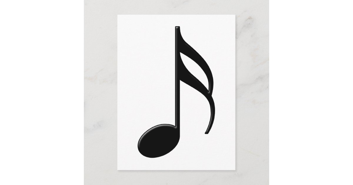 Semiquaver - Sixteenth Note Music Symbol Postcard | Zazzle