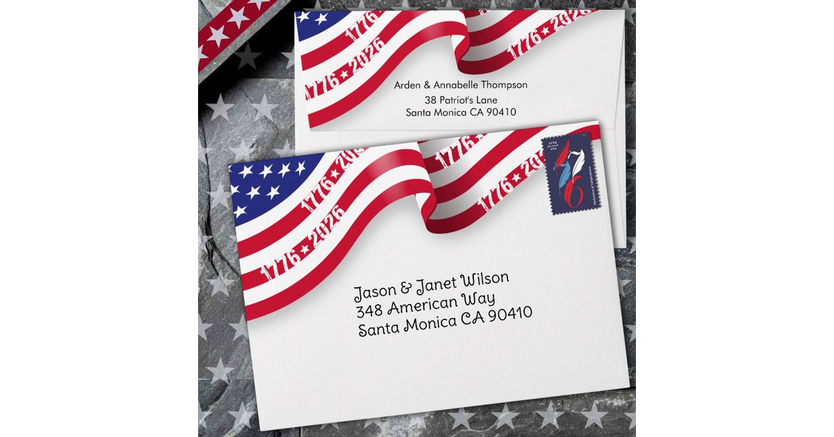 Semiquincentennial 4th Of July Celebration Envelope | Zazzle