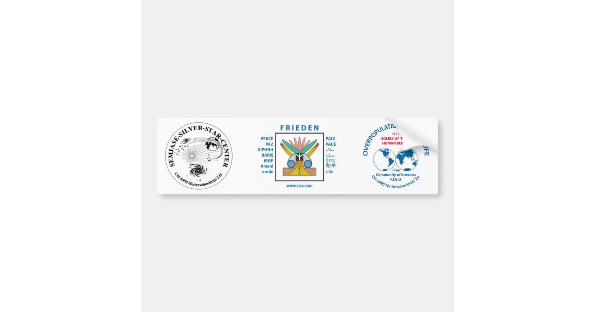 Semjase Silver Star Center Bumper Sticker | Zazzle