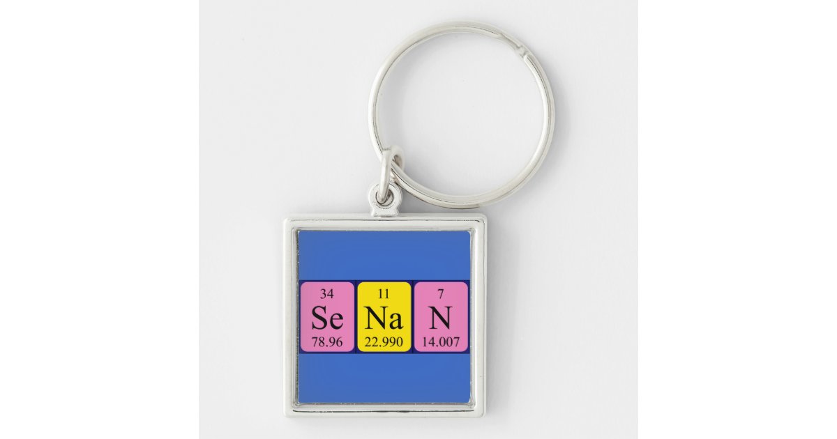 Senan periodic table name keyring | Zazzle