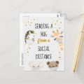 Sending a hug from a Social Distance Postcard | Zazzle