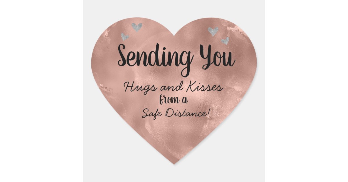 Sending Love Heart Sticker | Zazzle