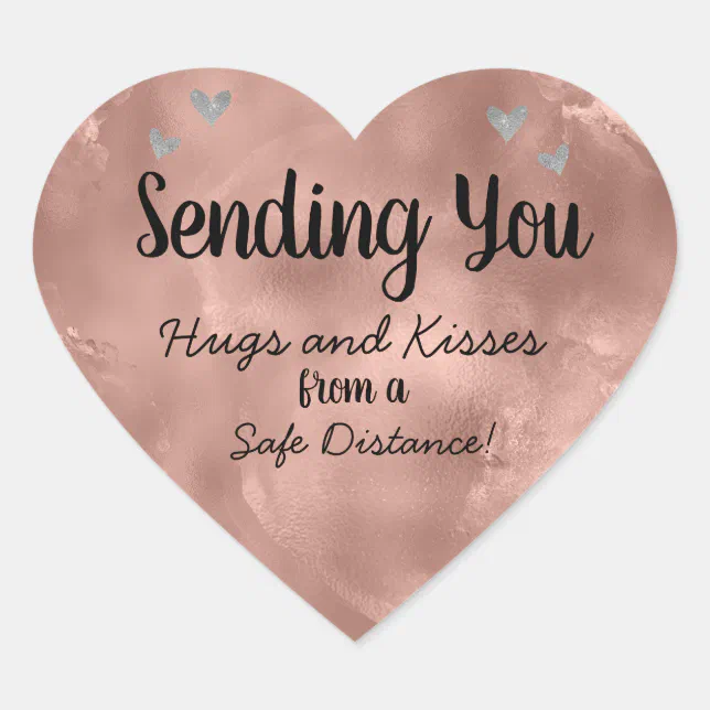 Sending Love Heart Sticker | Zazzle