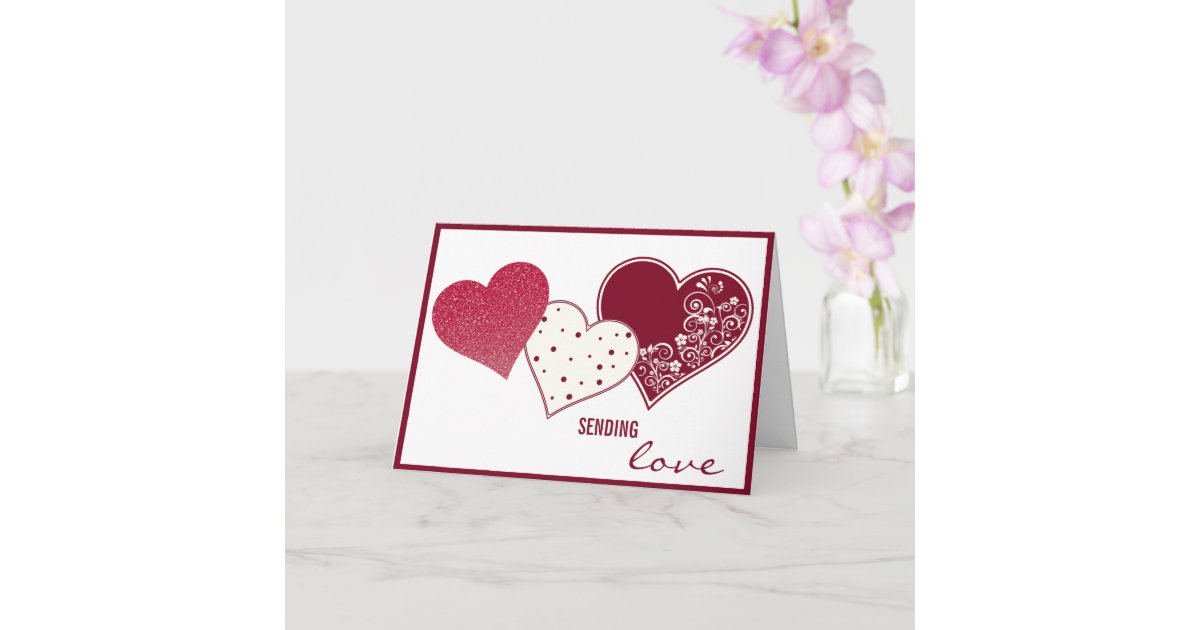 Sending Love, Valentine Card | Zazzle
