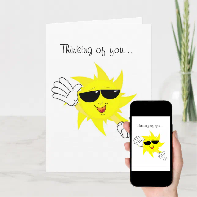 Sending Some Sunshine Thinking of You Card | Zazzle
