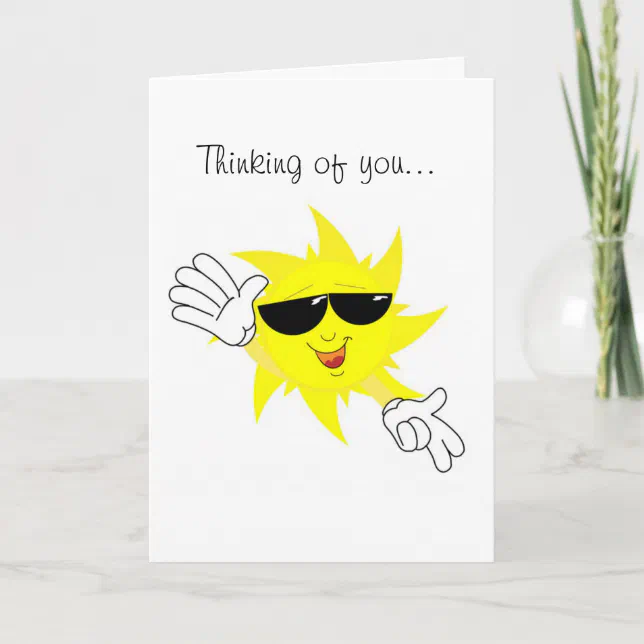 Sending Some Sunshine Thinking of You Card | Zazzle