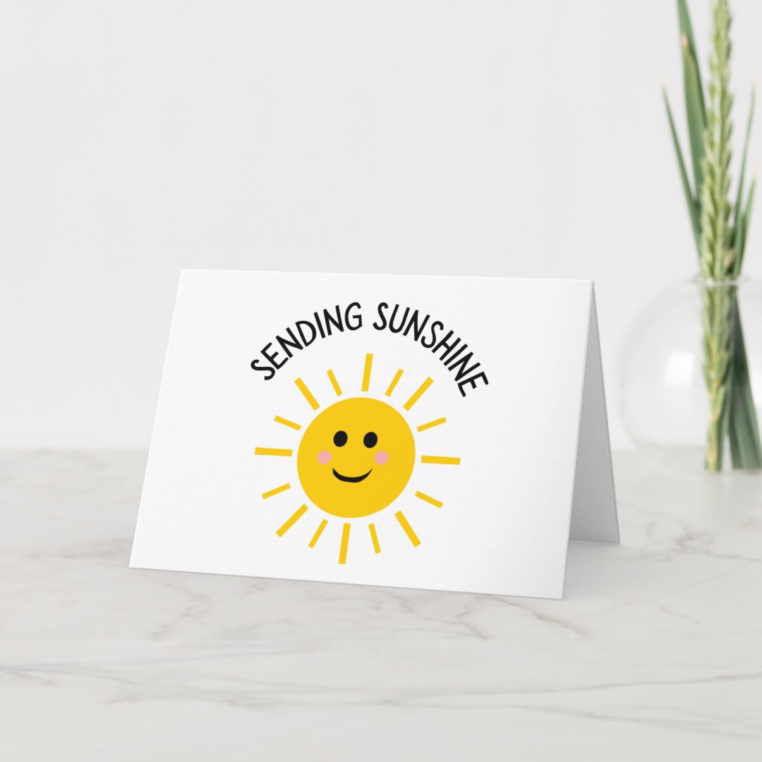 Sending Sunshine Folded Greeting Card | Zazzle