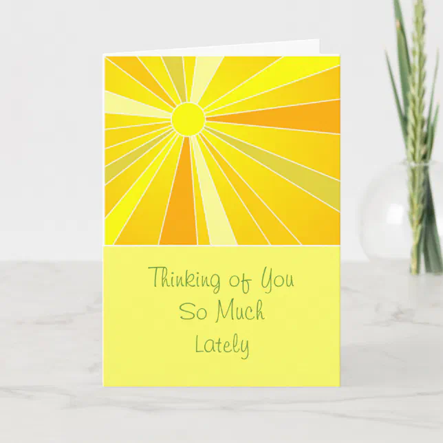 Sending Sunshine Thinking of You Card | Zazzle