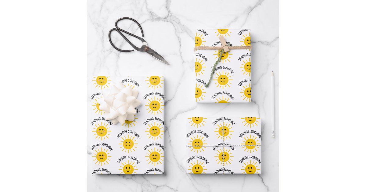 Sending Sunshine Wrapping Paper Sheets | Zazzle
