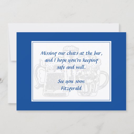 SENDING VIRTUAL BEER HUGS Cartoon Beers Card | Zazzle
