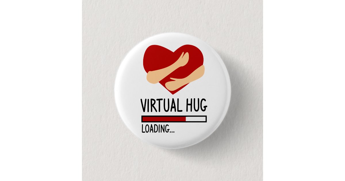 Sending Virtual Hug Button | Zazzle