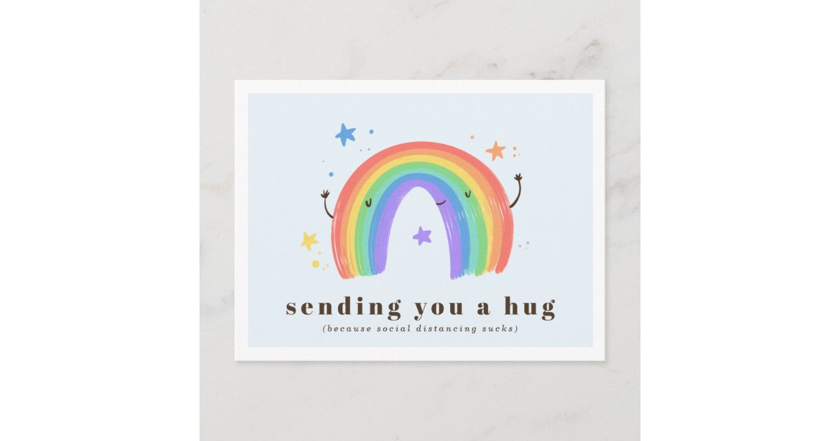 Sending You a Hug | Rainbow Magic Postcard | Zazzle