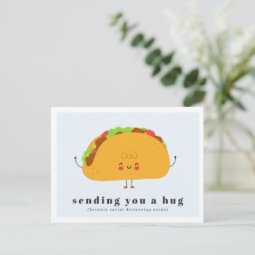 Sending You a Hug | Taco Love Postcard | Zazzle