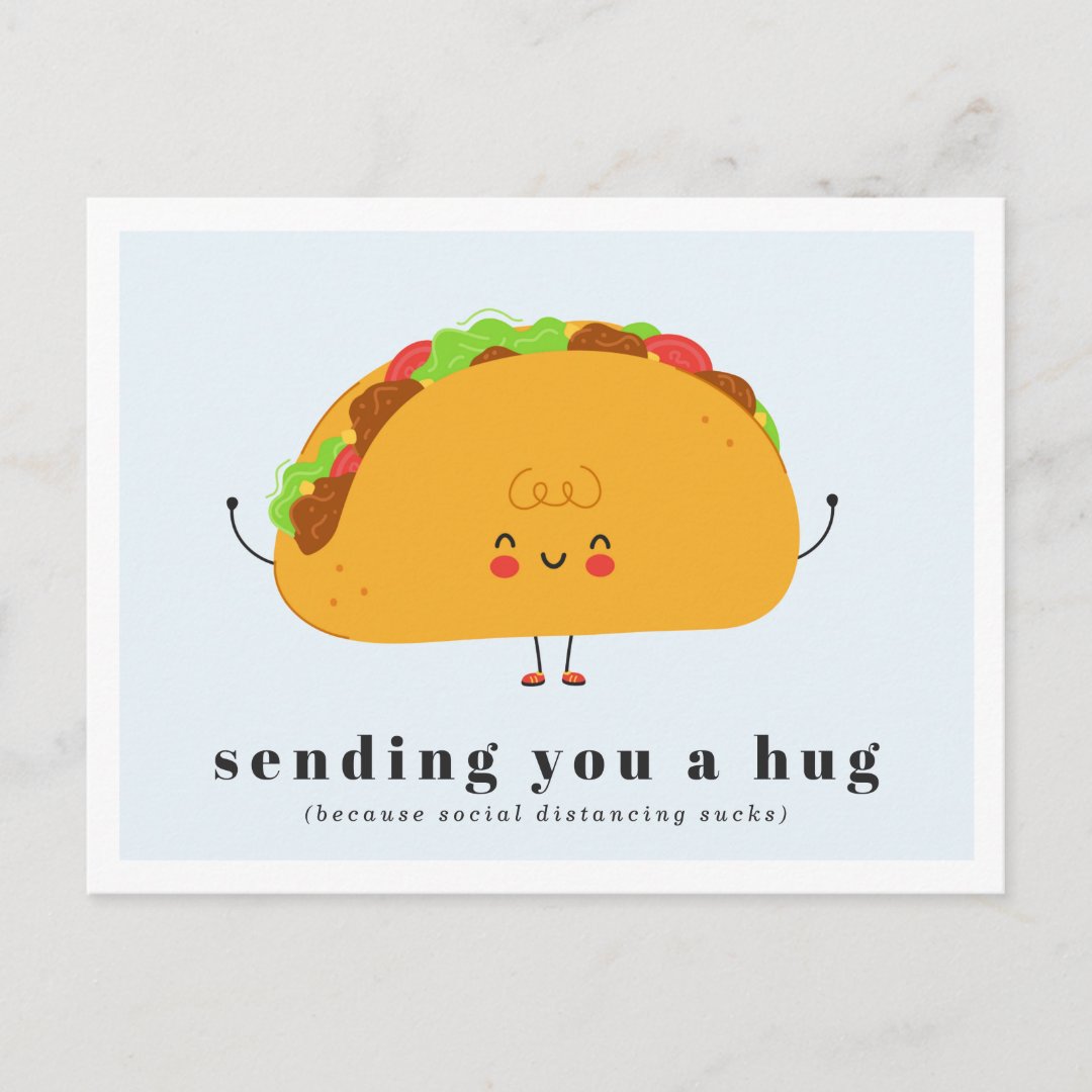 Sending You a Hug | Taco Love Postcard | Zazzle