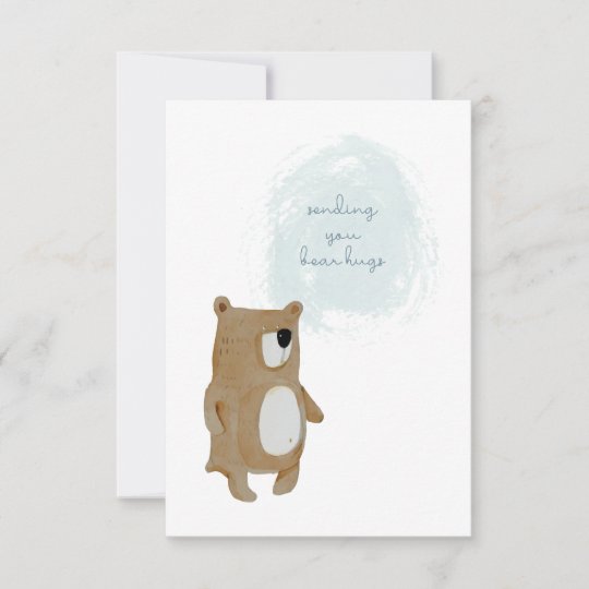 Sending You Bear Hugs Card | Zazzle.com