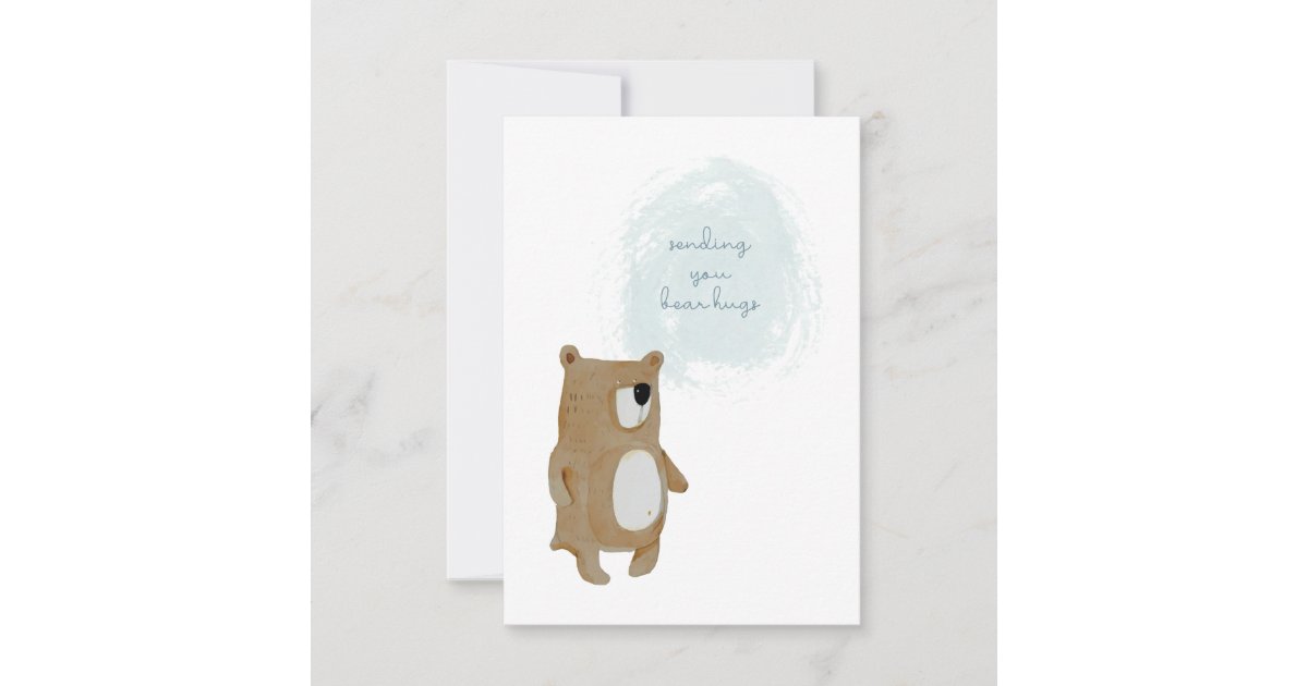 Sending You Bear Hugs Card | Zazzle