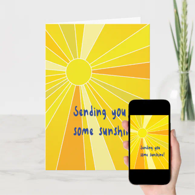 Sending you some sunshine Thinking of You Card | Zazzle