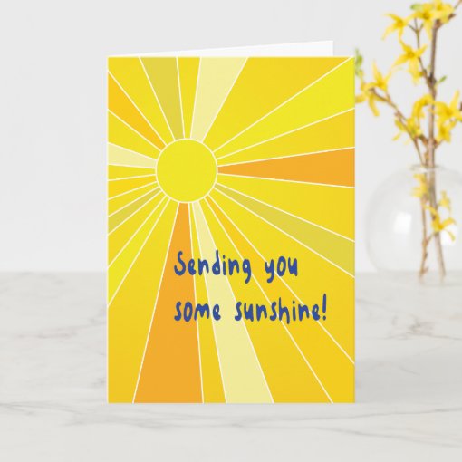 Sending you some sunshine Thinking of You Card | Zazzle