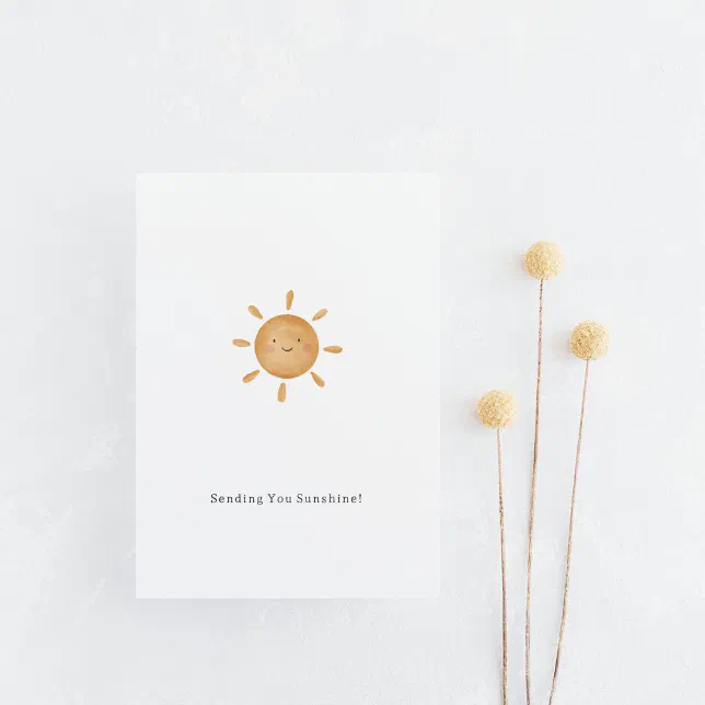 Sending You Sunshine Card | Zazzle
