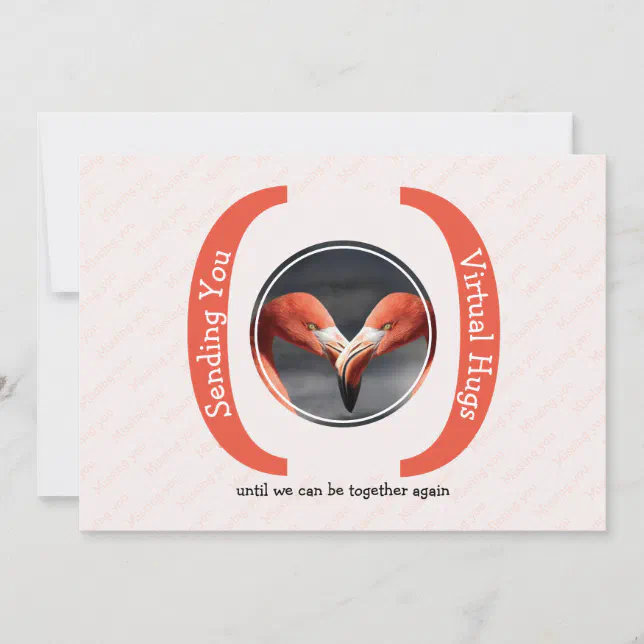 SENDING YOU VIRTUAL HUGS Photo Missing You Card | Zazzle