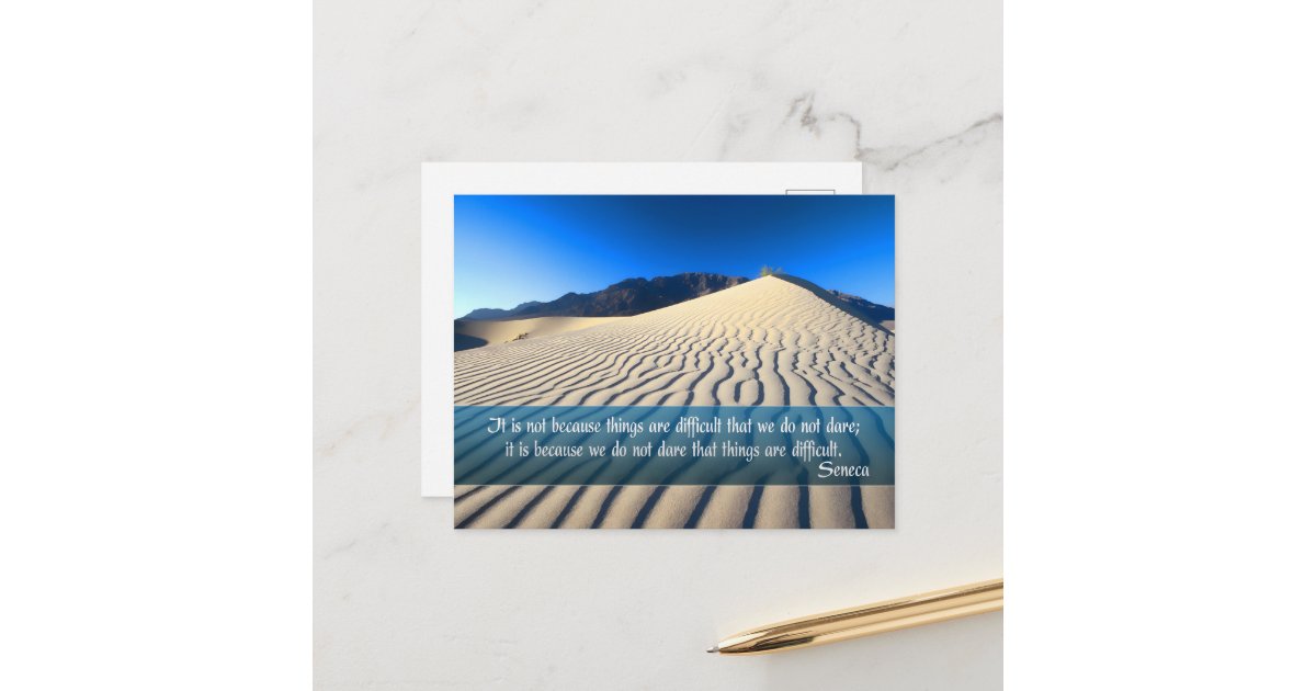 Seneca Inspirational Quote "Dare" Postcard | Zazzle