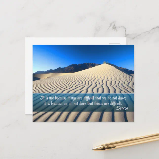 Seneca Inspirational Quote "Dare" Postcard | Zazzle