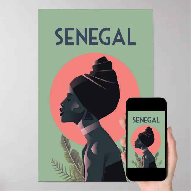 Senegal africa vintage travel poster | Zazzle
