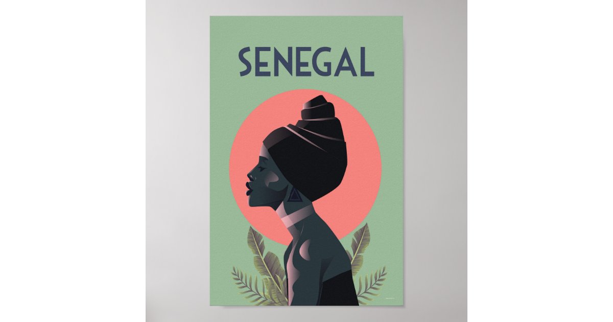 Senegal africa vintage travel poster | Zazzle