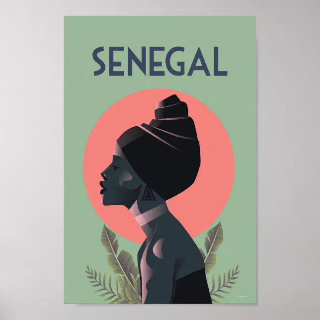 Senegal africa vintage travel poster | Zazzle