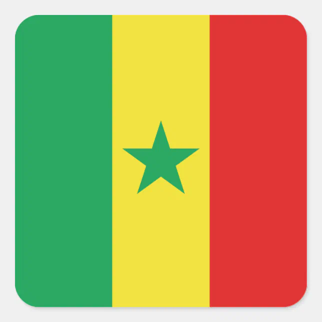 Senegal Flag Sticker | Zazzle