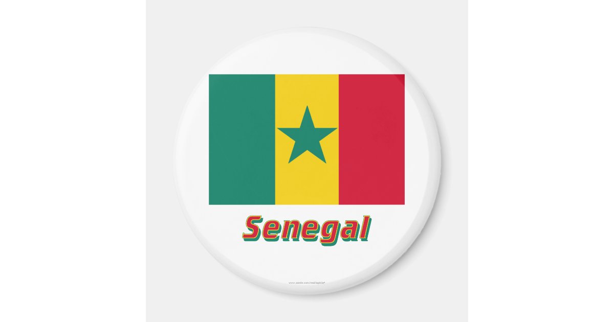 Senegal Flag with Name Magnet | Zazzle