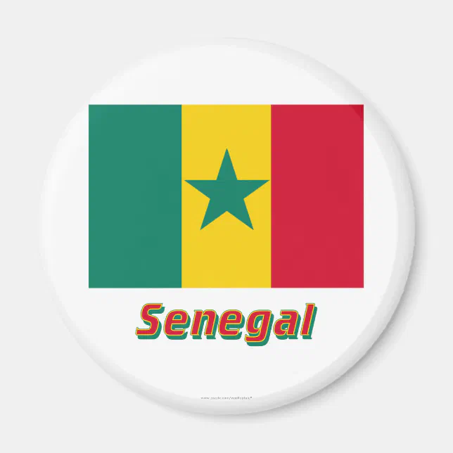 Senegal Flag with Name Magnet | Zazzle
