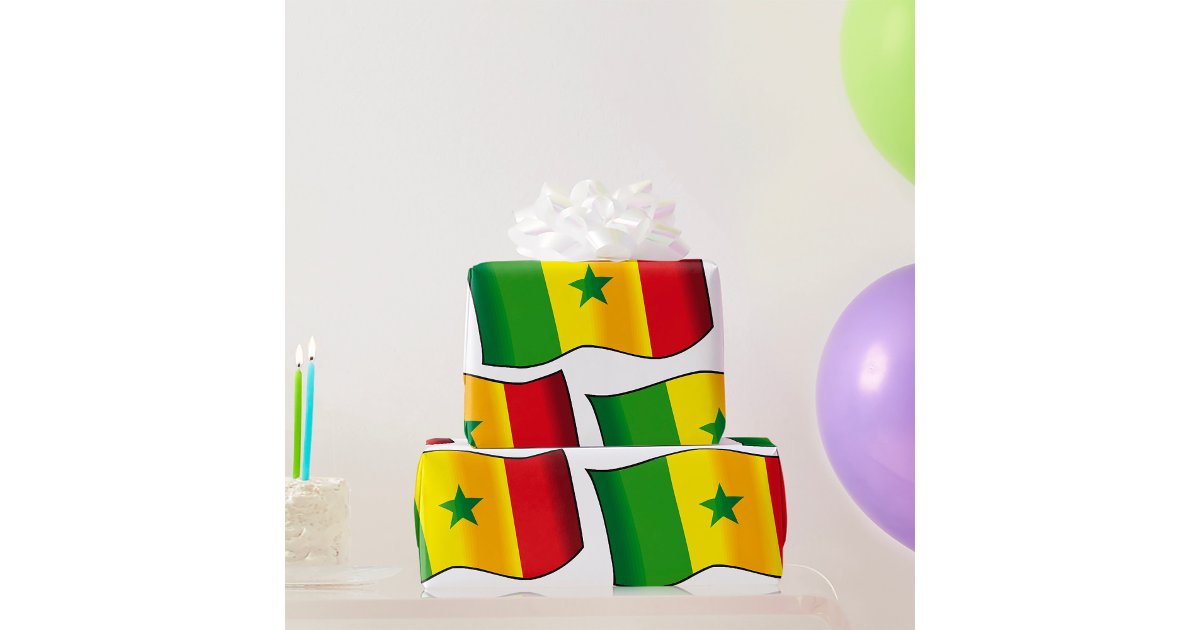 Senegal Flag Wrapping Paper | Zazzle