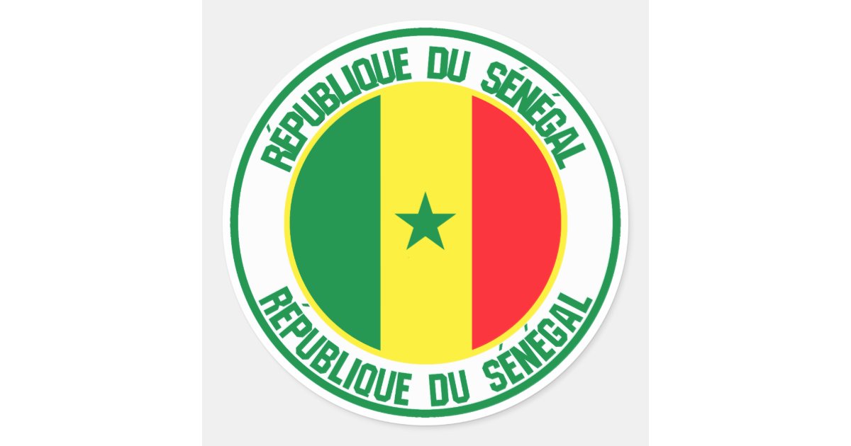 Senegal Round Emblem Classic Round Sticker | Zazzle