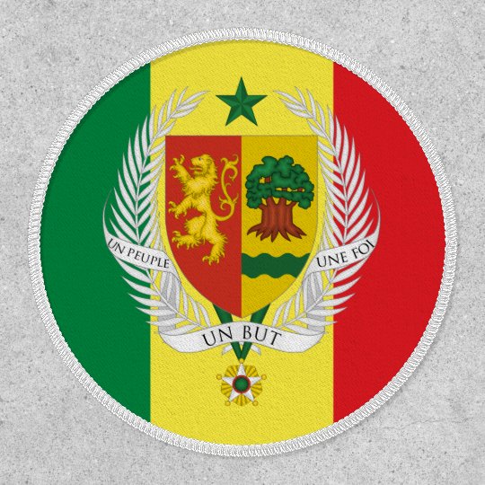 Senegalese Flag & Coat of Arms, Flag of Senegal Patch | Zazzle.com