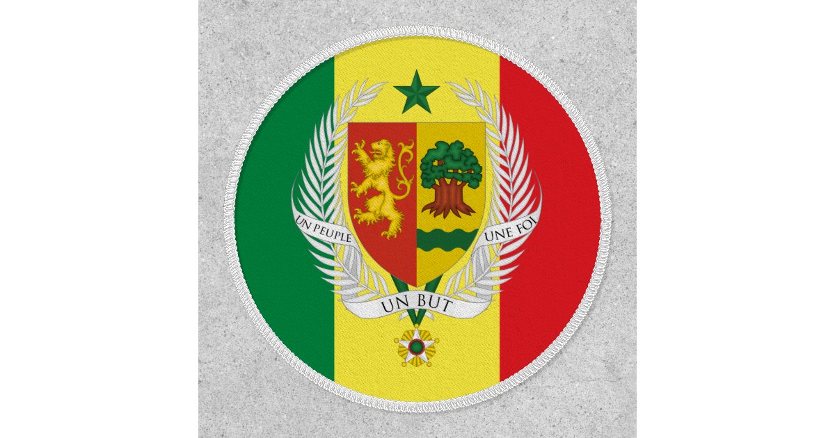 Senegalese Flag & Coat of Arms, Flag of Senegal Patch | Zazzle