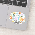 Senior 2024 Groovy Retro Class of 2024 Graduation Sticker | Zazzle